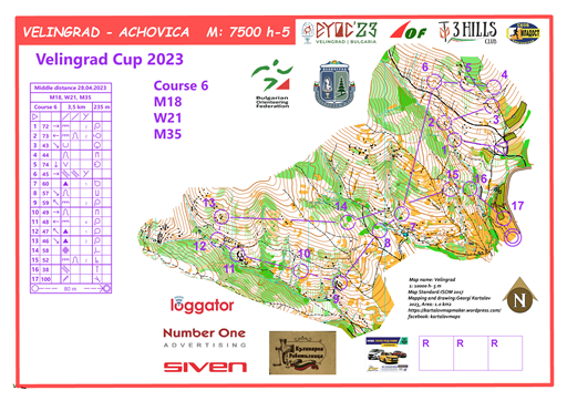 Livelox - Aktivität: Velingrad cup 2023 - middle distance M18/W21/M35